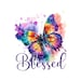 Christian Png, Blessed Butterfly Png, Butterfly Png, Sublimation ...