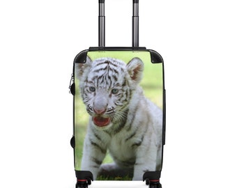 White Tiger Suitcase - Etsy