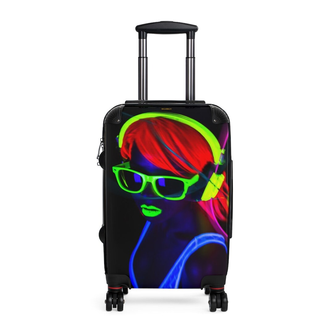 Neon Suitcase, Travel Bag, Overnight Bag, Custom Photo Suitcase ...