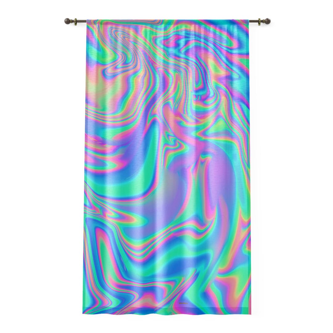 Psychedelic Window Curtain - Etsy