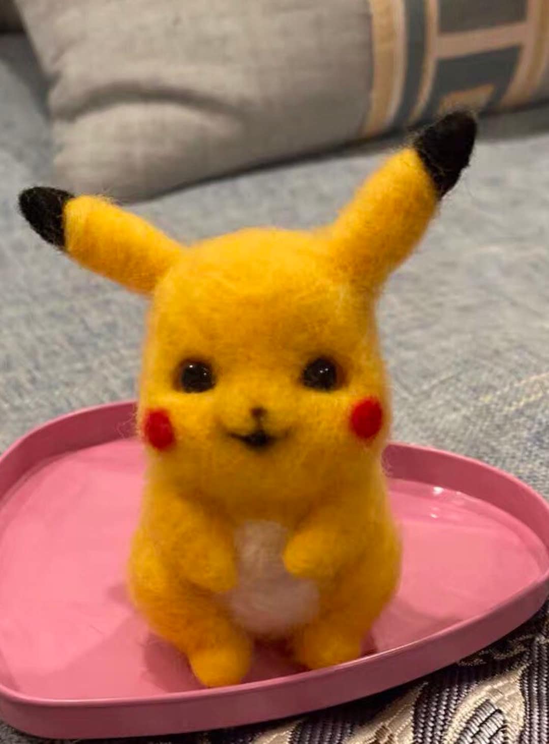 Made to Order Custom Needle Felted Pokemon Go Dark Pikachu/alcremie - Etsy