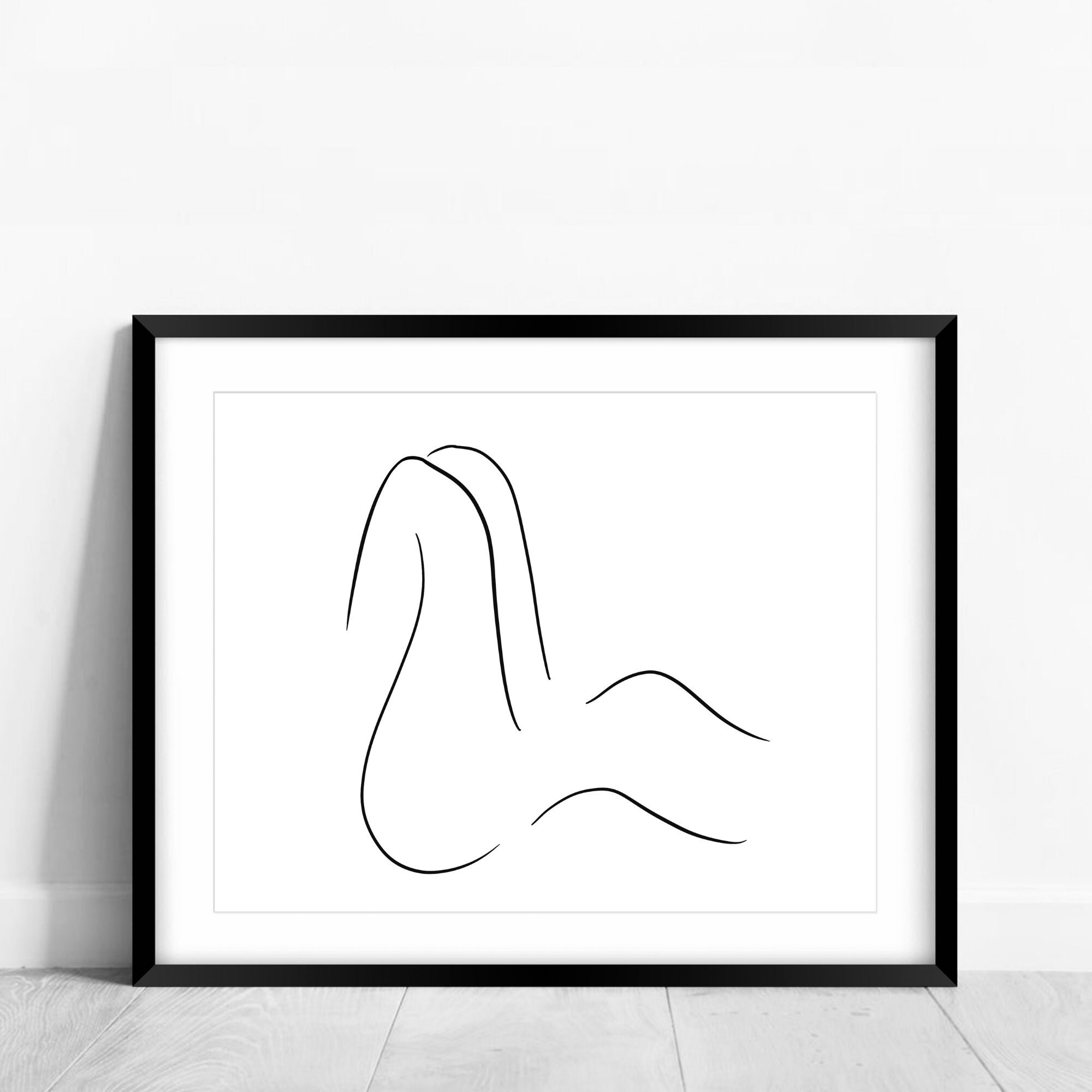 Back Curves Female Line Drawing, Woman Line Art, Abstract Art Print ...