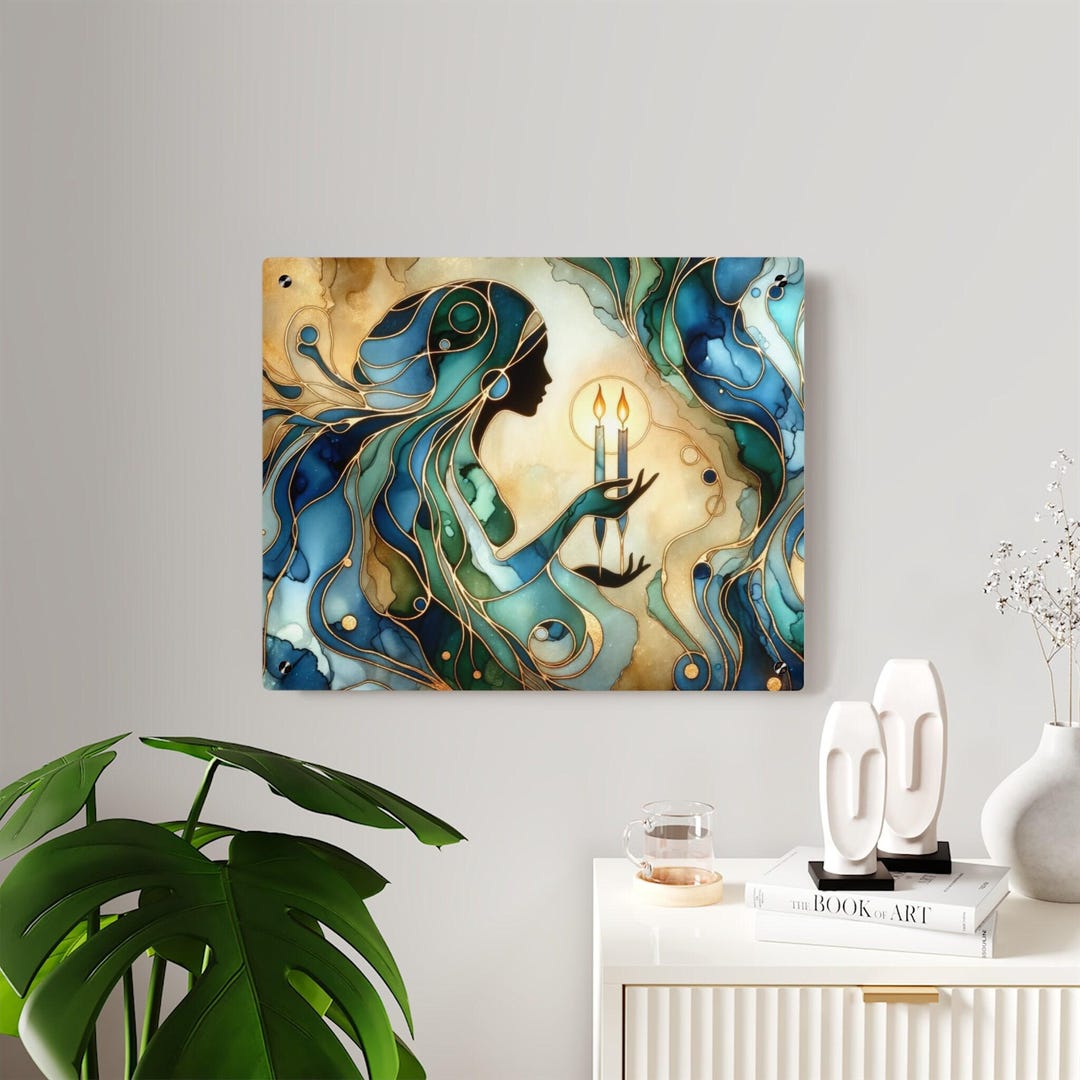 Jewish Painting, Jewish Candle Lighting Art, Shabbat Art, Jewish Wall ...