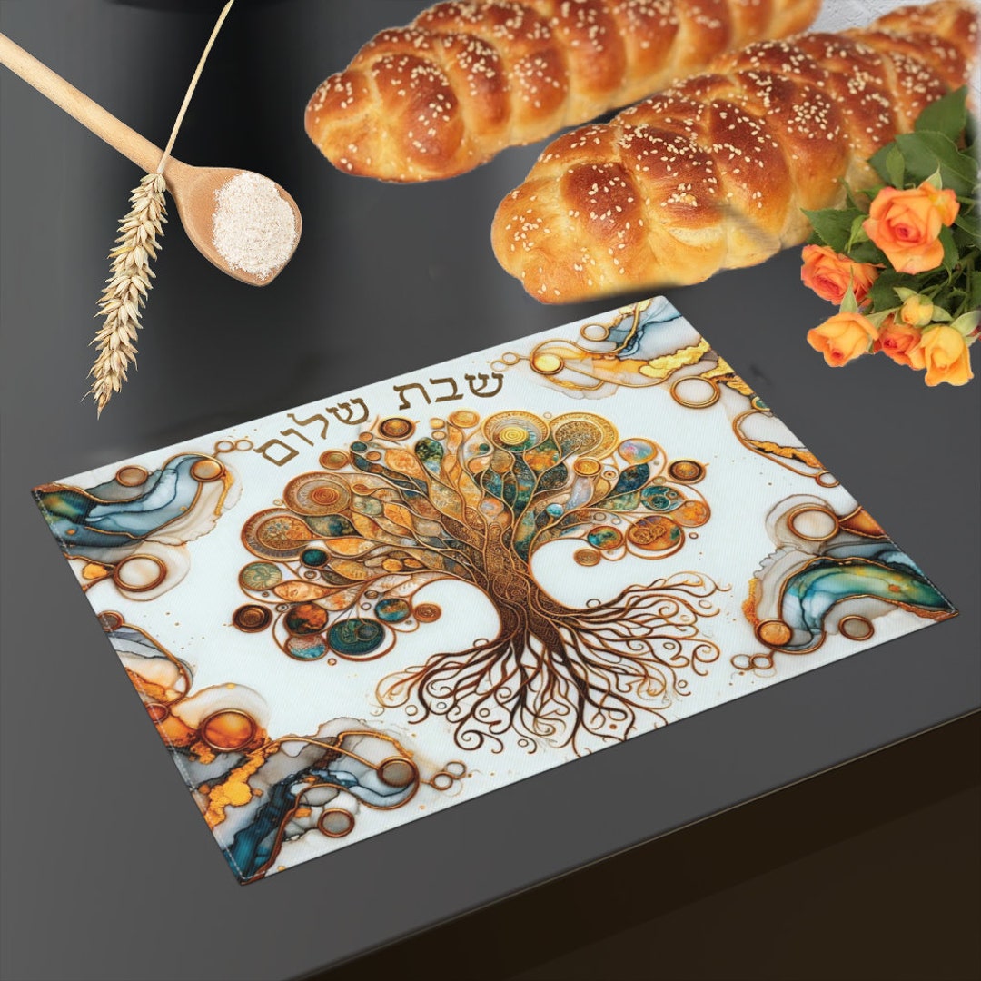 Challah Cover, Shabbat Cover, Hand Crafted Tree of Life Alcohol Ink ...