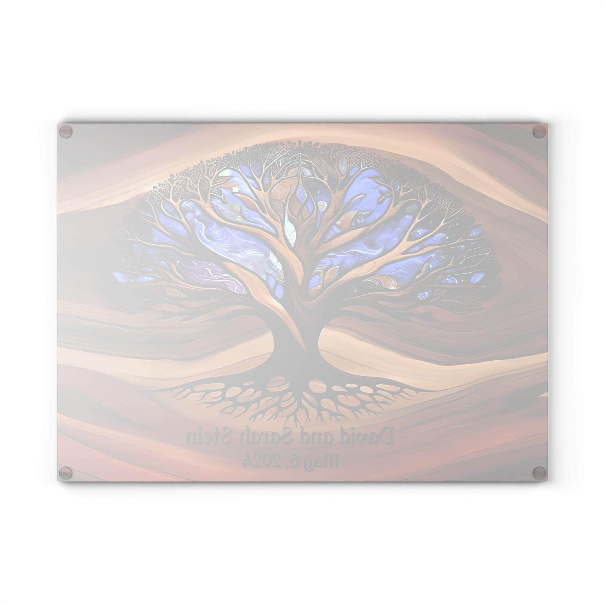 Personalized Charcuterie Board – Tree of Life Glass Cutting Board ...