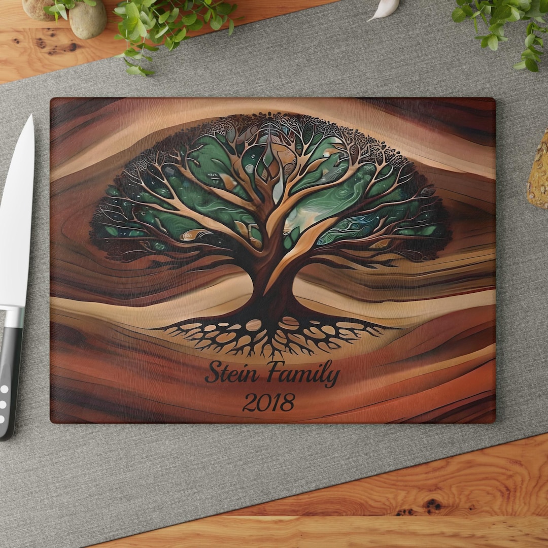 Personalized Charcuterie Board, Tree of Life Glass, Custom Wedding Gift ...