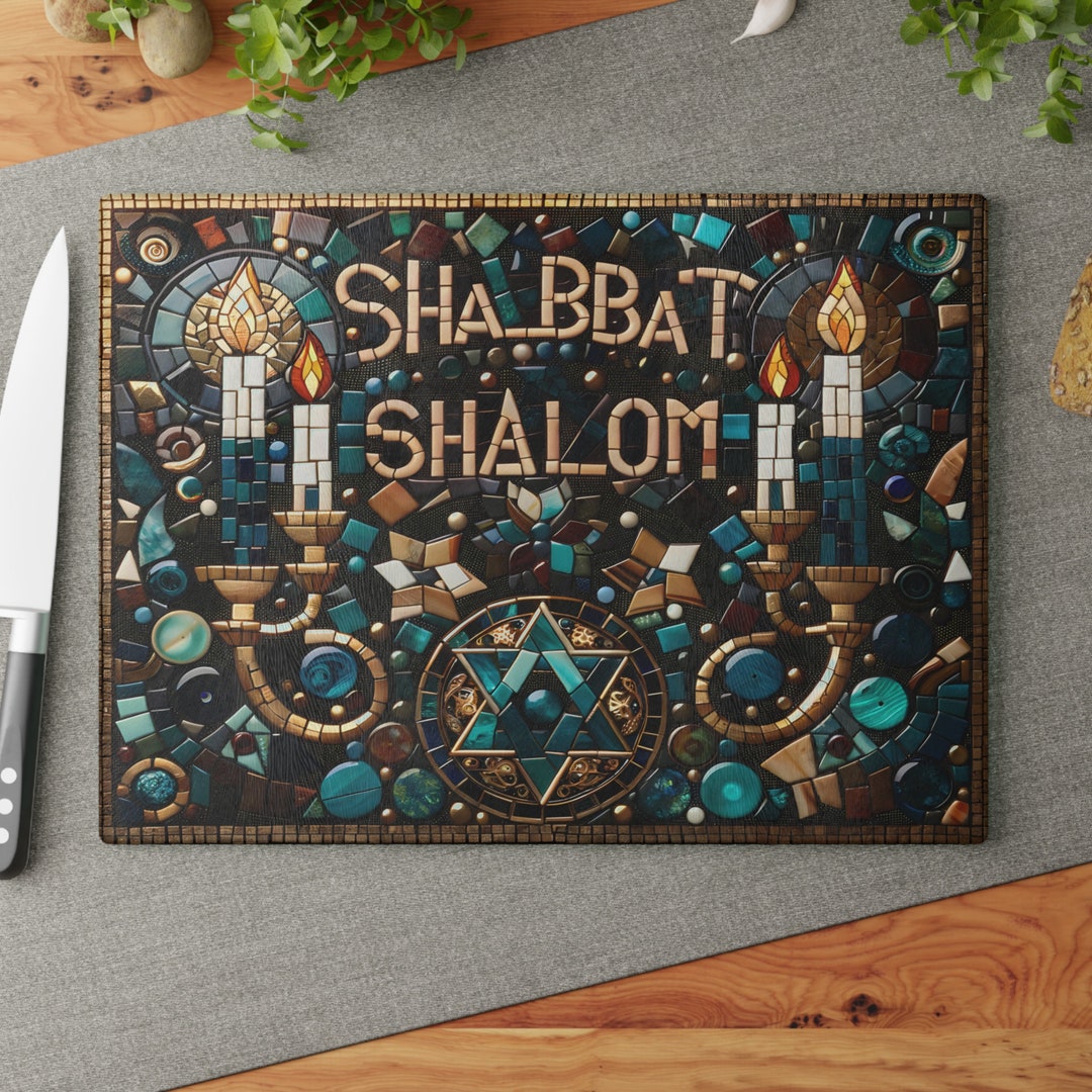 Challah Board, Challah Tray, Challah Plate, Shabbat Candles, Mosaic ...