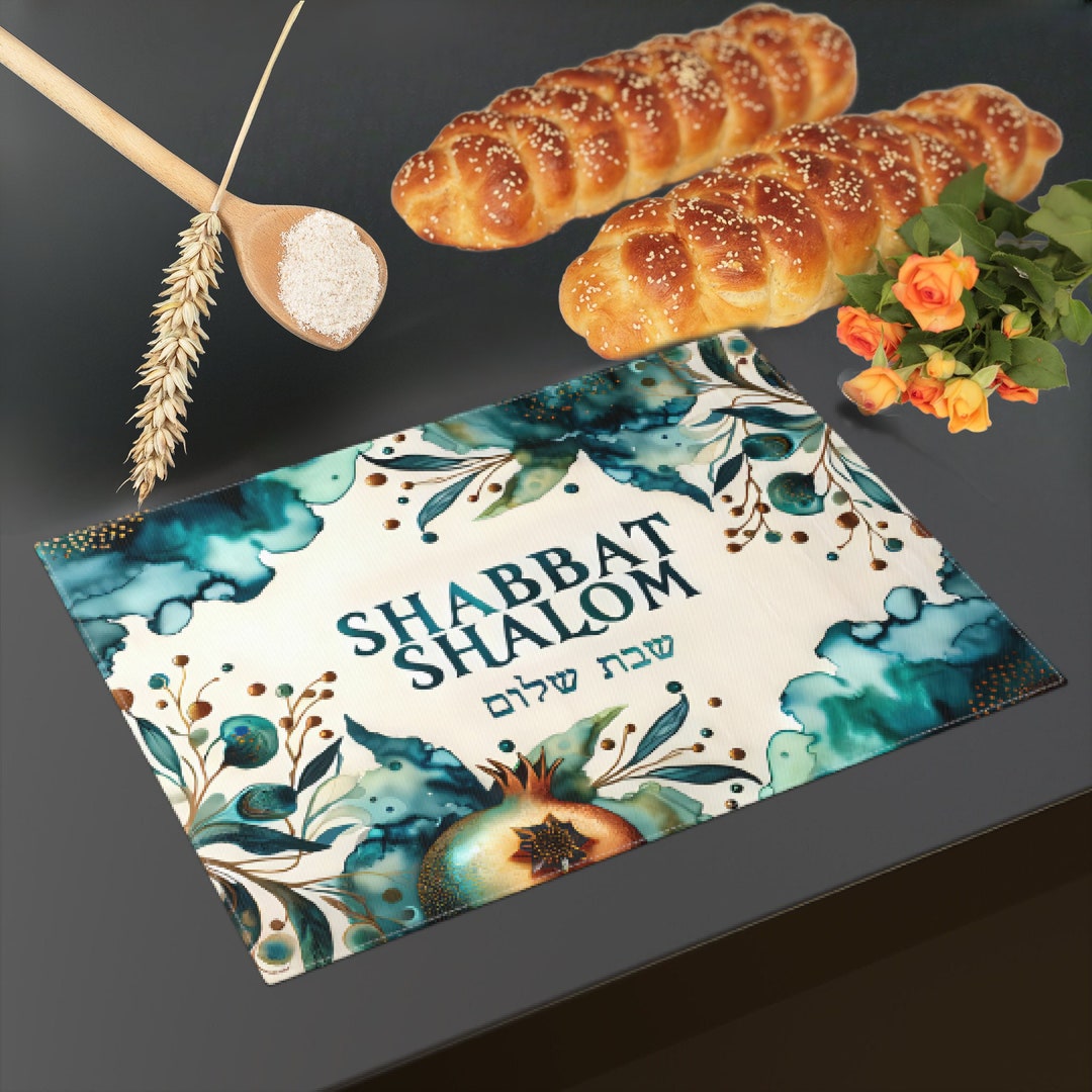 Challah Cover, Tree of Life, Hebrew, Shabbat Shalom, Alcohol Ink ...