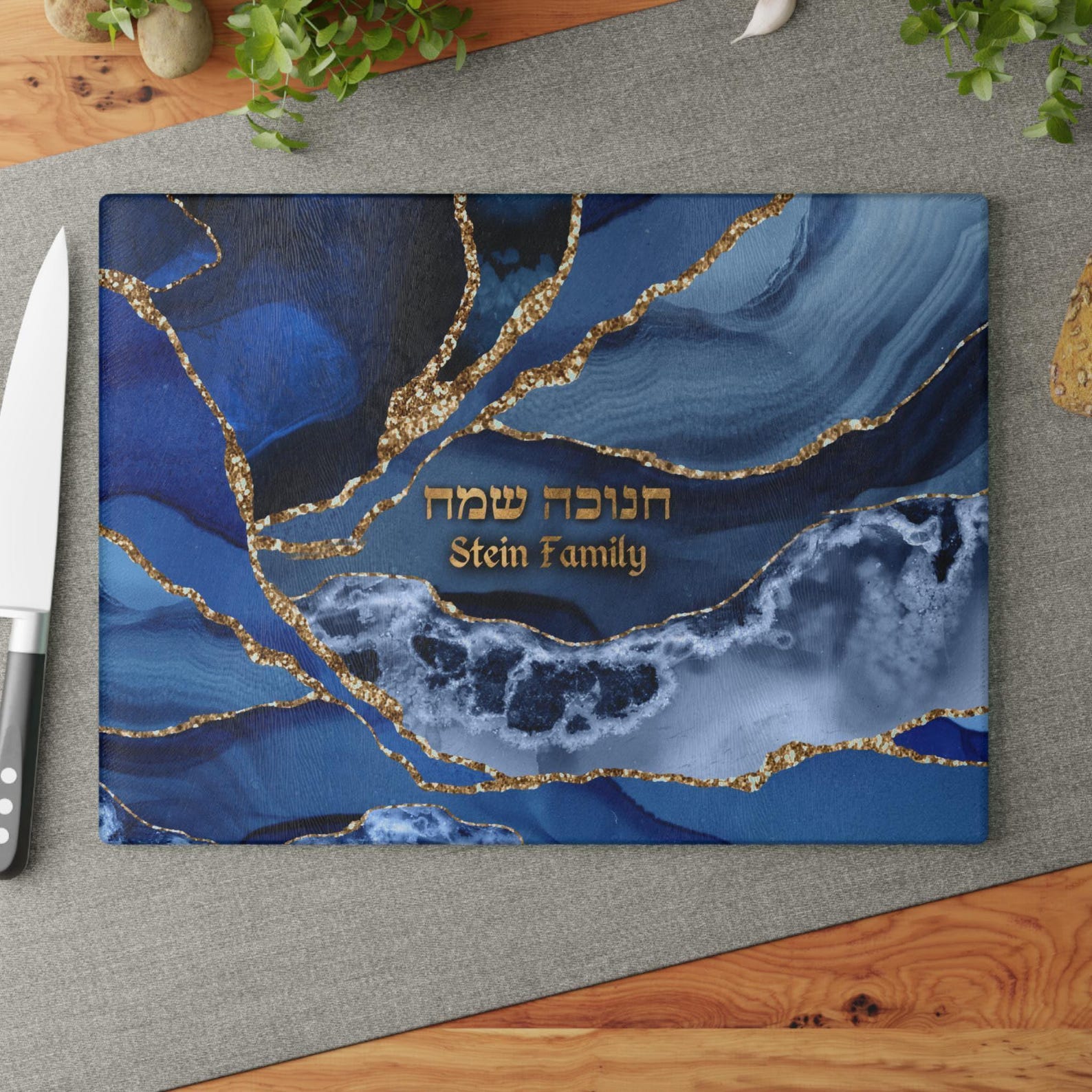 Personalized Hanukkah Menorah Candle Lighting Tray: Custom Menorah Tray ...
