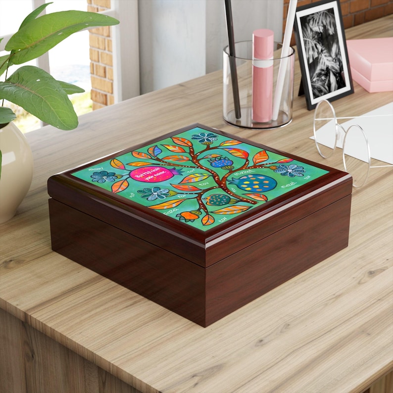 Custom Bat Mitzvah Gift, Jewelry Wood Box, Personalized Bat Mitzvah ...