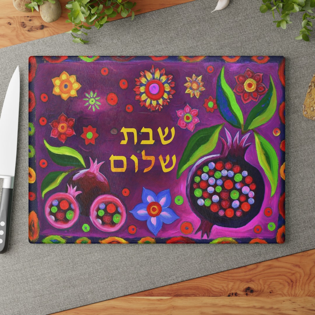 Challah Board, Painted Challah Tray, Painted Challah Platter, Folk Art ...
