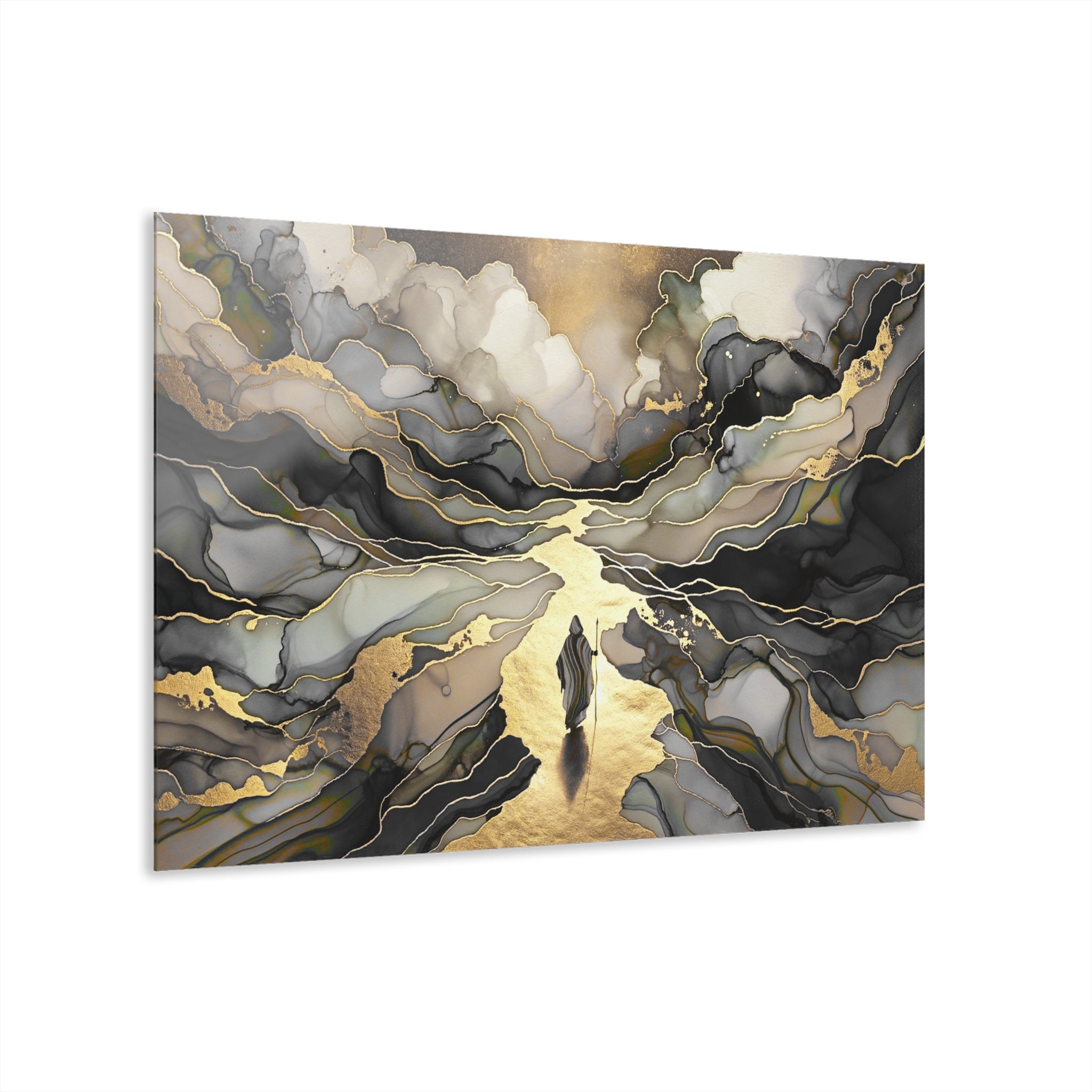 Jewish Art Painting, Jewish Abstract Art, Alcohol Ink Gold Leaf ...