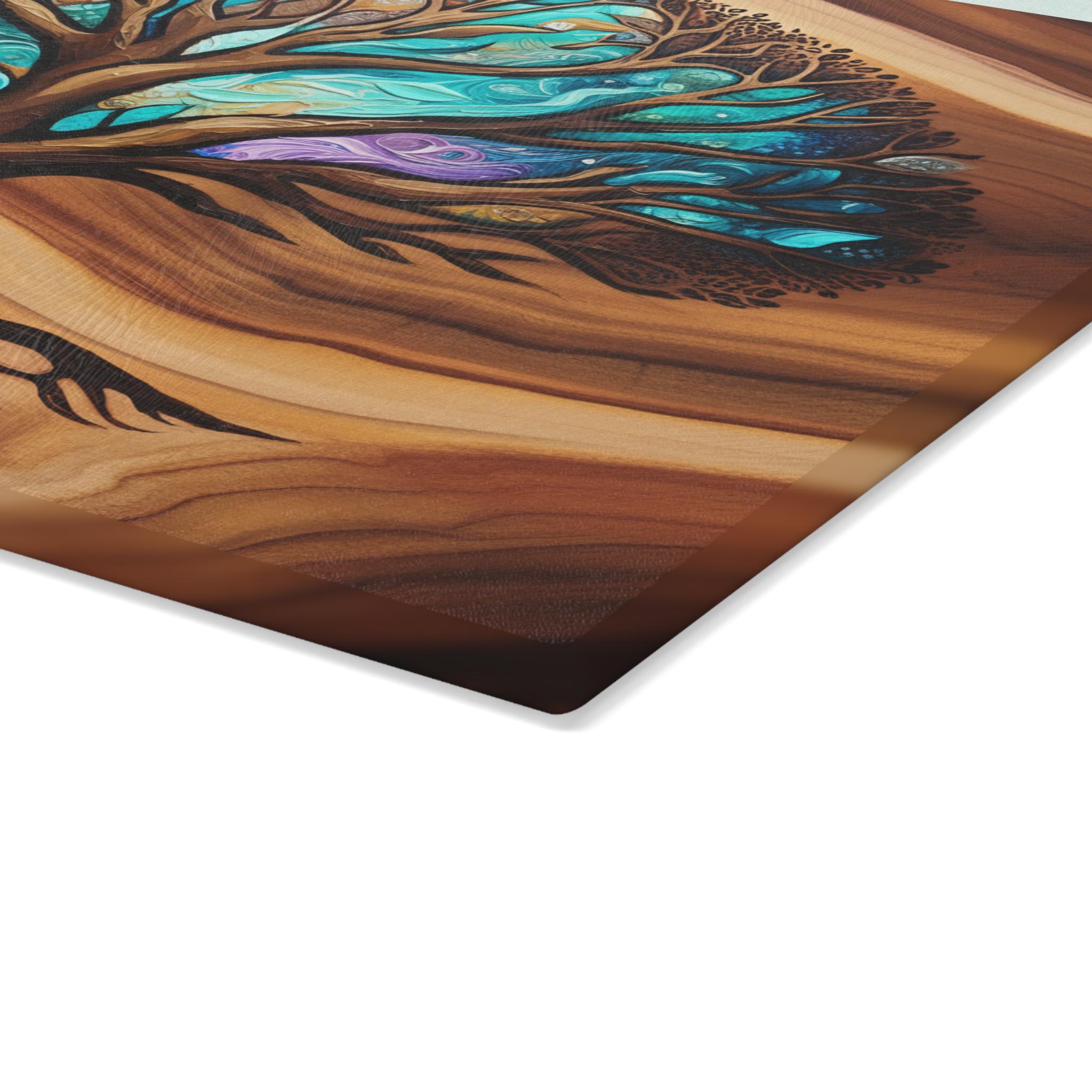 Tree of Life Glass Charcuterie Board, Cutting Board, Wedding Gift ...
