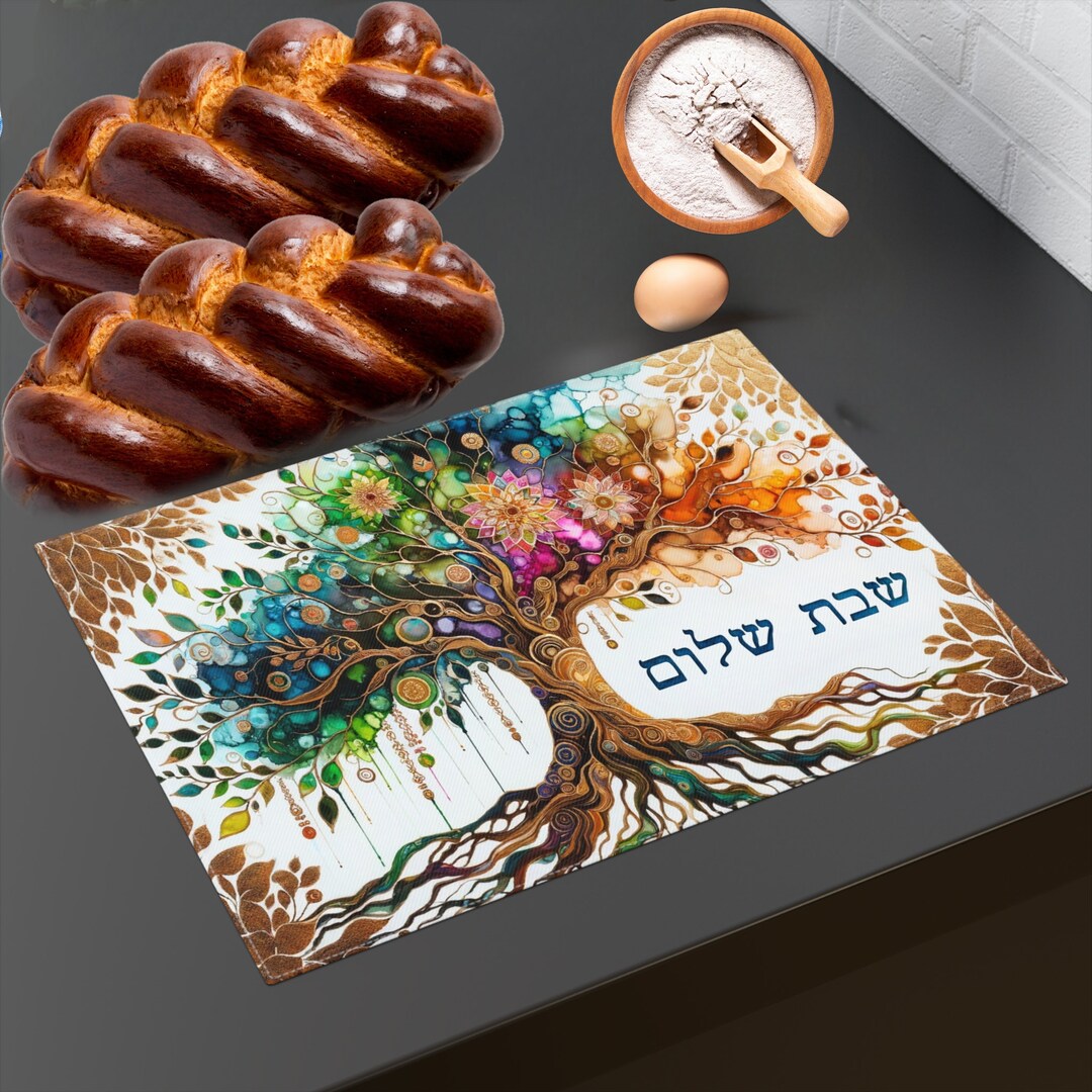 Challah Cover, Bohemian Cover, Shabbat Shalom, Original Alcohol Ink Art ...