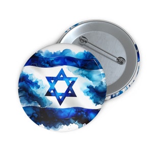 Israeli Flag Pin, Jewish Support Israel Pin Artistic Metal Pin Button ...