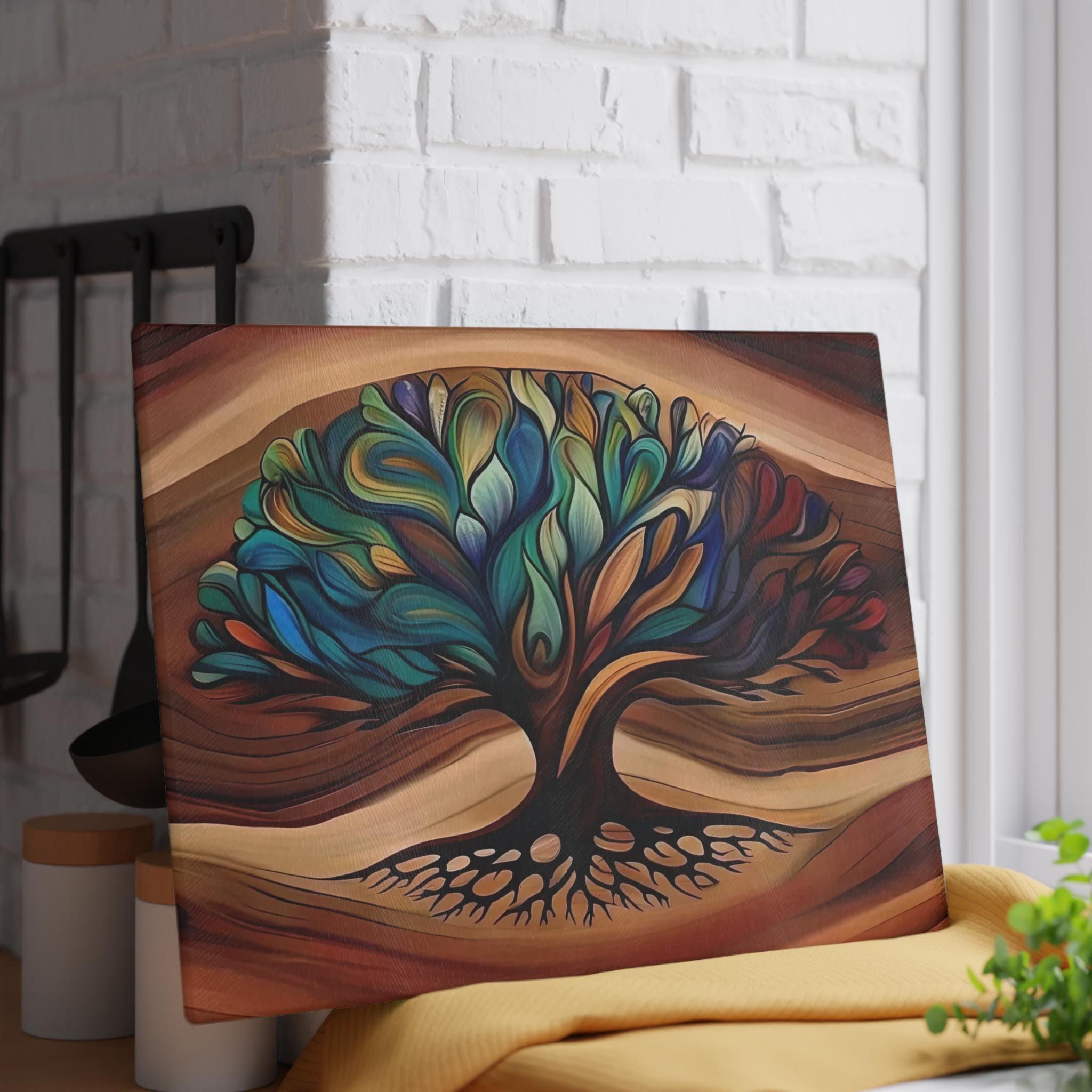 Tree of Life Glass Charcuterie Board, Personalized Cutting Board ...