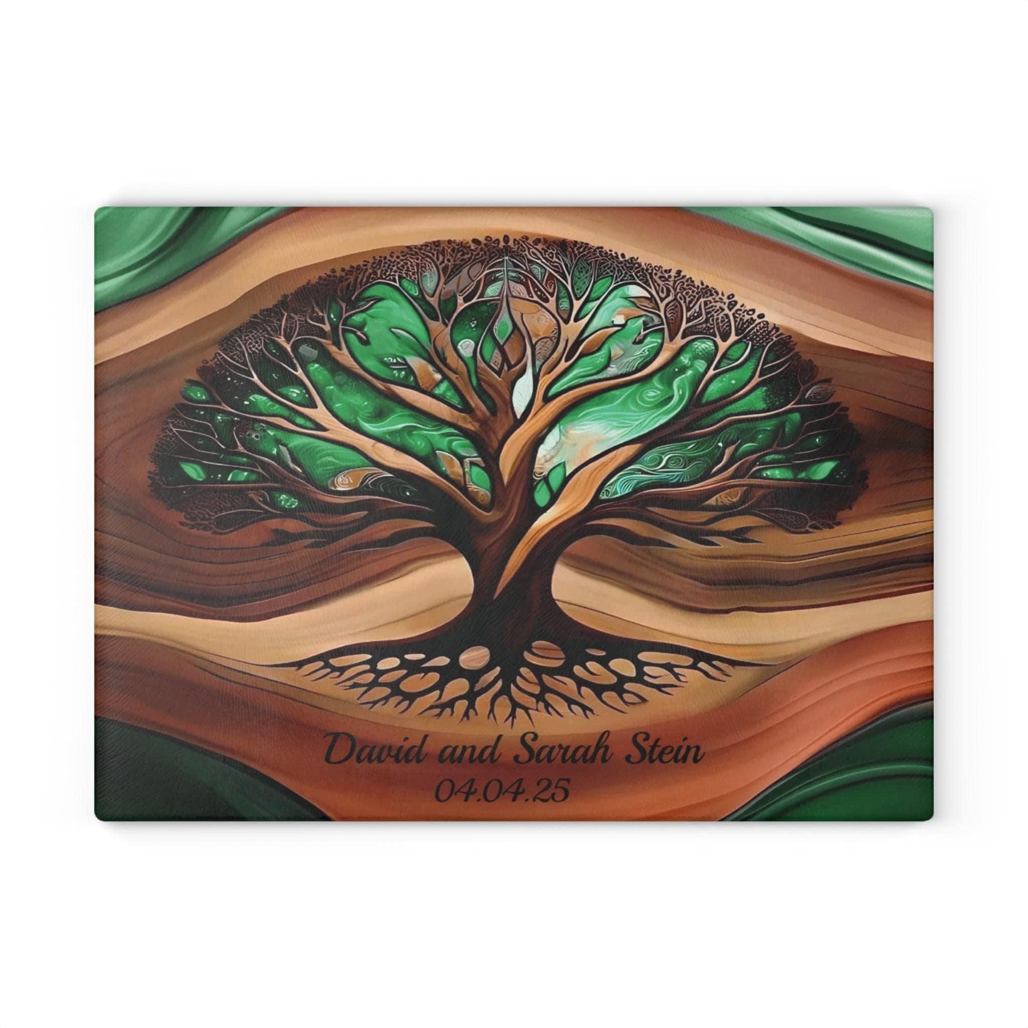 Personalized Charcuterie Board, Glass Green Tree of Life, Custom ...