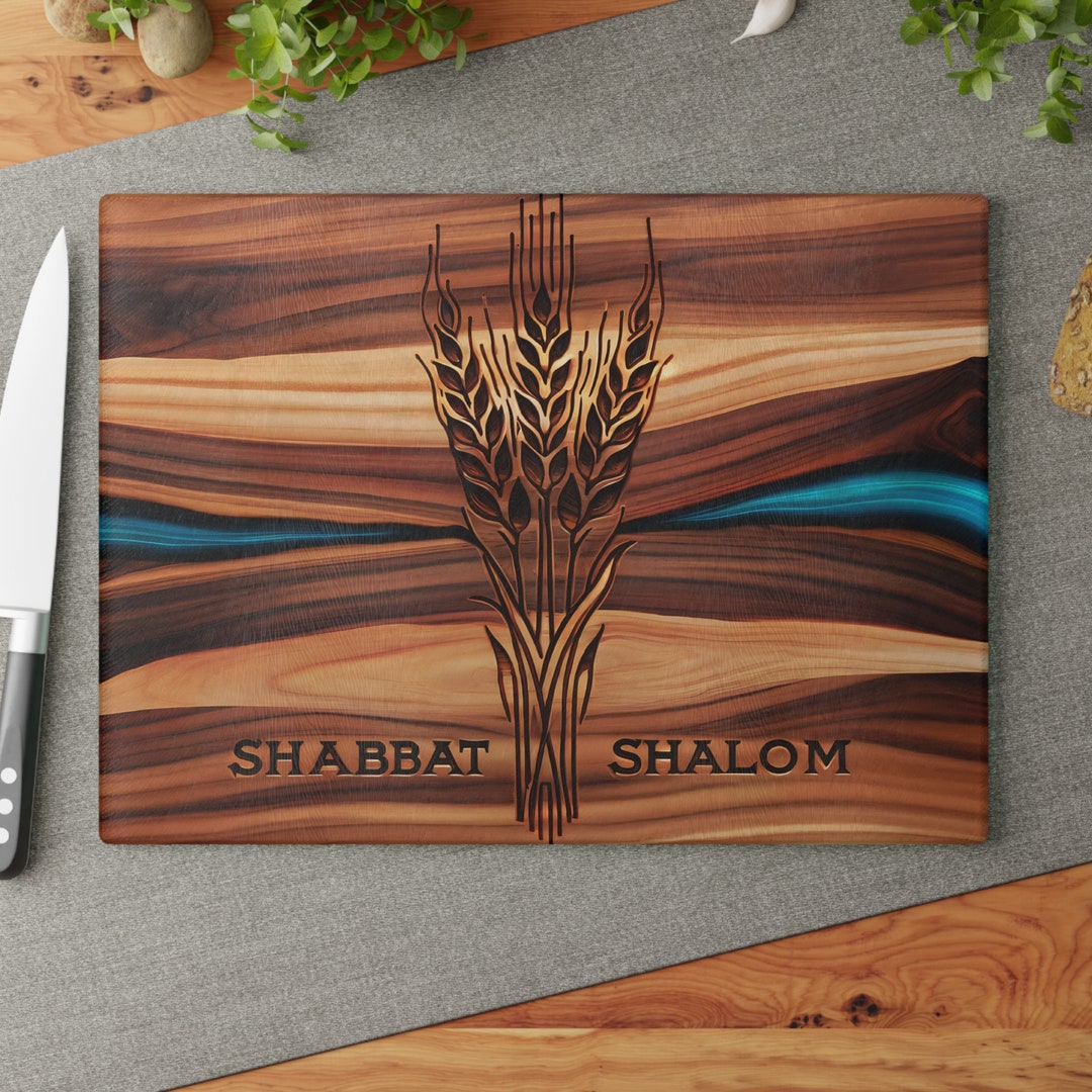 Glass Challah Board, Challah Tray, Challah Plate, Challah Board, Wood ...