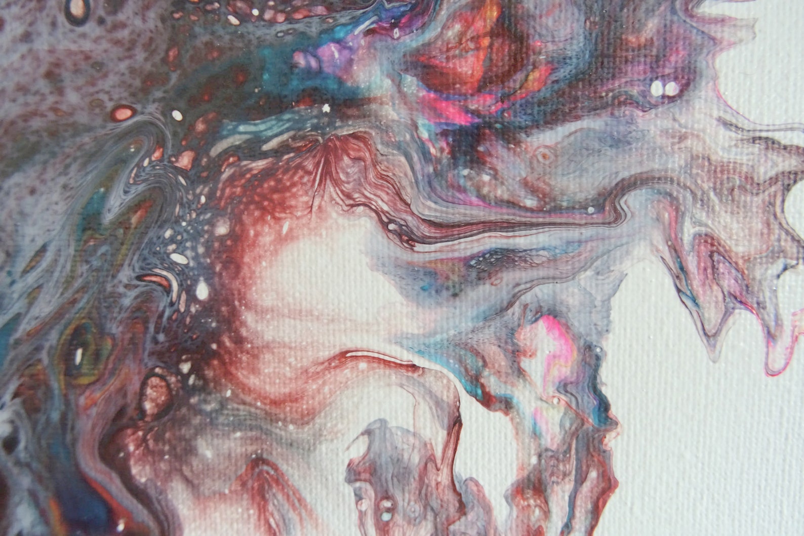 Ghost abstract art painting 24x30cm | Etsy