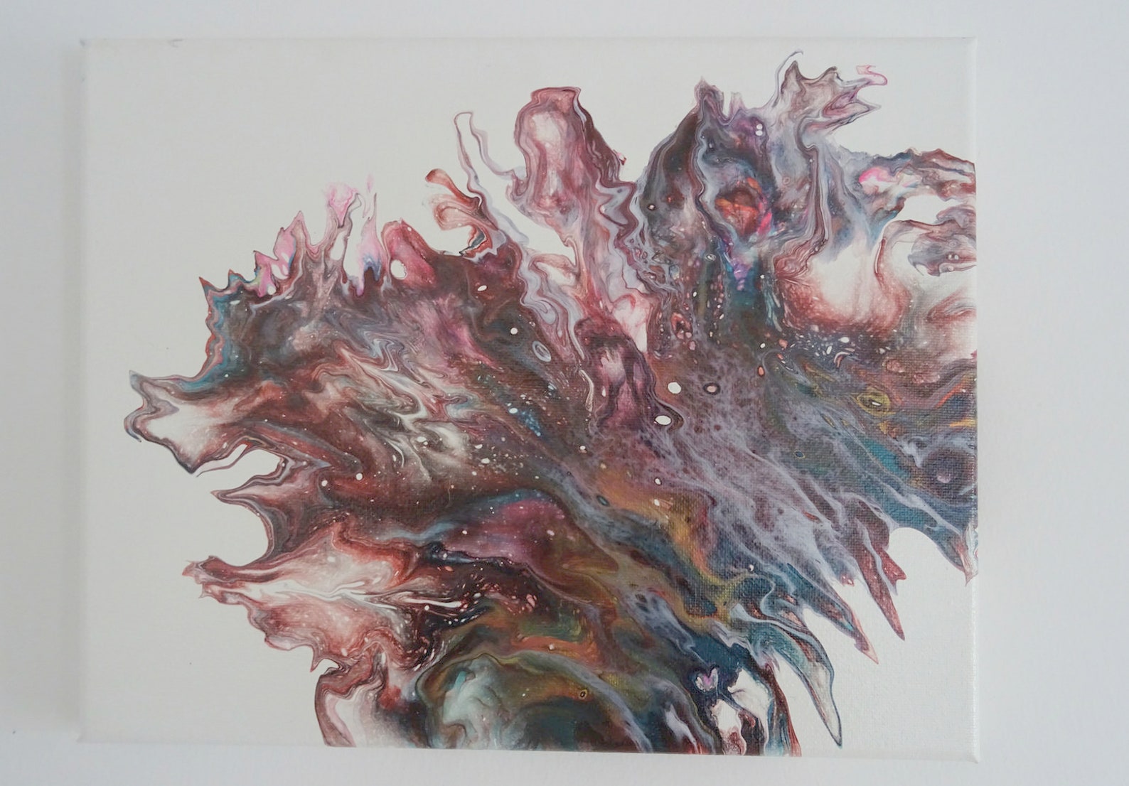 Ghost abstract art painting 24x30cm | Etsy