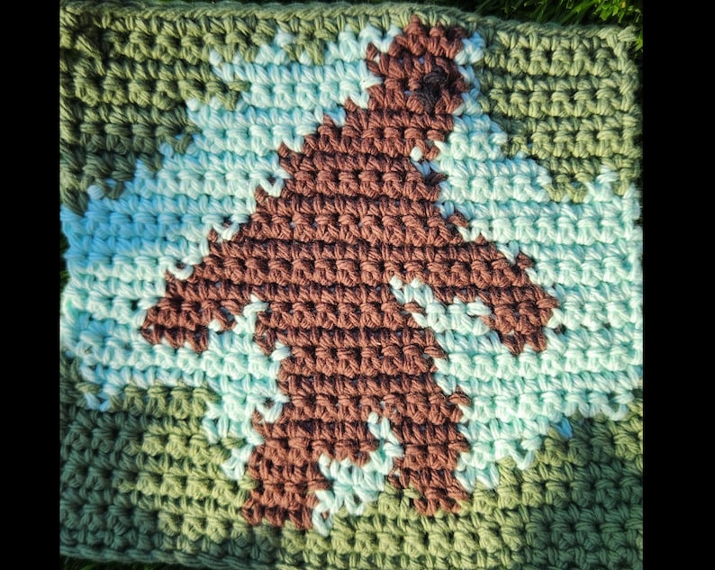 Bigfoot Tapestry Crochet Pattern - Yeti Sasquatch Cryptid Easy Beginner ...