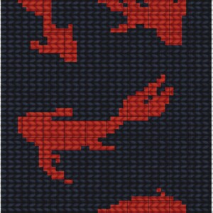 Red and Blue Swimming Koi Fish Crochet Tapestry Wall Hanging Pattern ...
