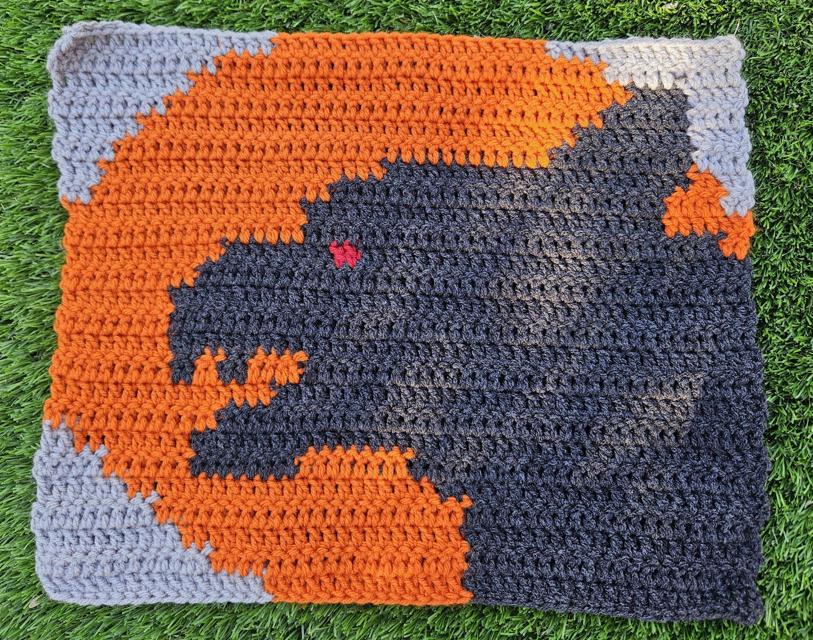 Werewolf Tapestry Crochet Pattern - Cryptid Easy Beginner Granny Square ...