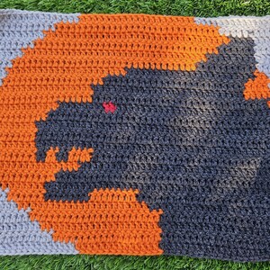 Werewolf Tapestry Crochet Pattern - Cryptid Easy Beginner Granny Square ...