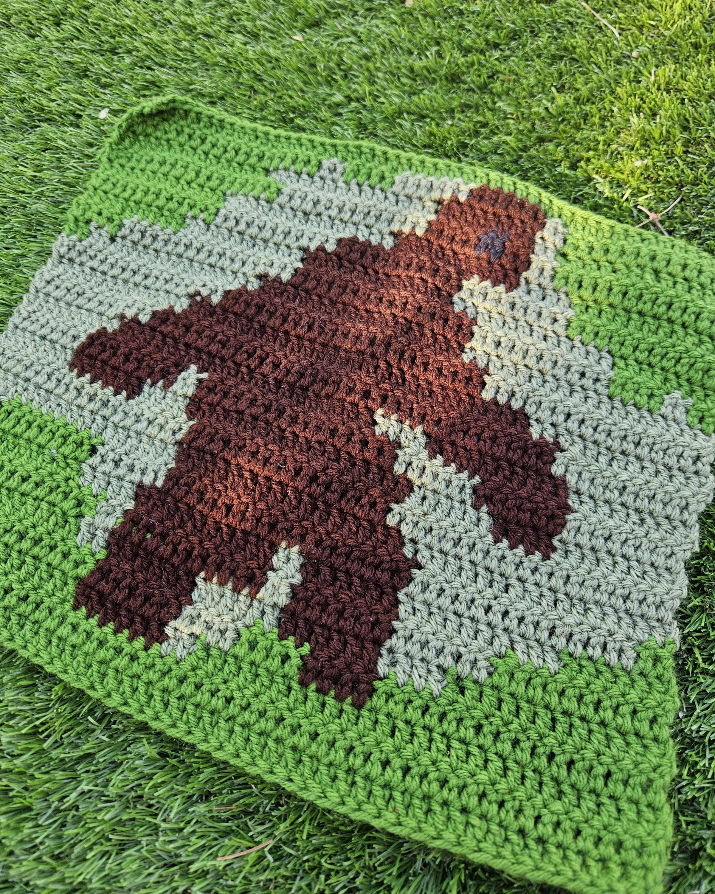 Bigfoot Tapestry Crochet Pattern - Yeti Sasquatch Cryptid Easy Beginner ...