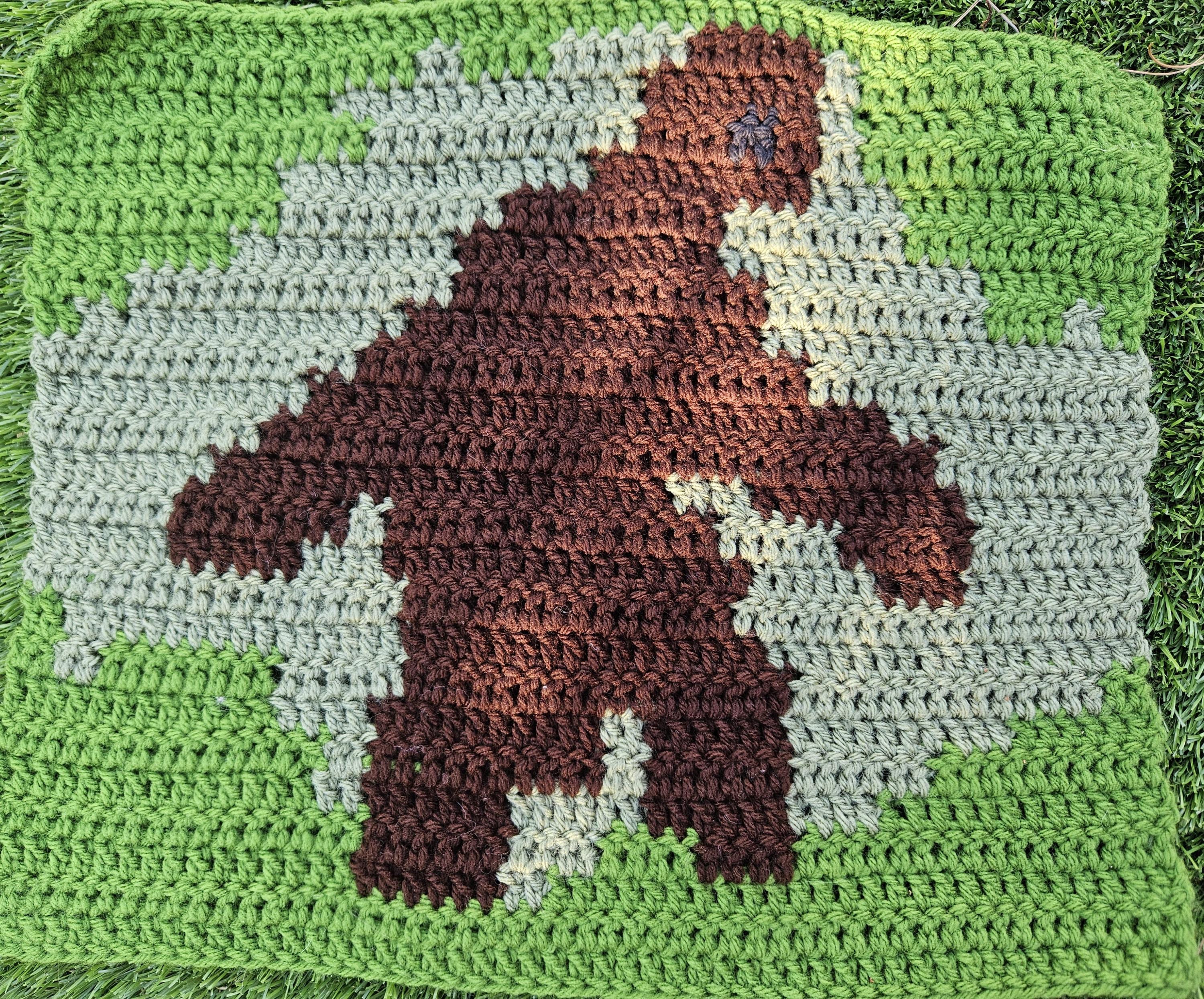 Bigfoot Tapestry Crochet Pattern - Yeti Sasquatch Cryptid Easy Beginner ...