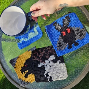 Cryptid Tapestry Crochet Pattern Bundle: Bigfoot, Loch Ness, Mothman ...