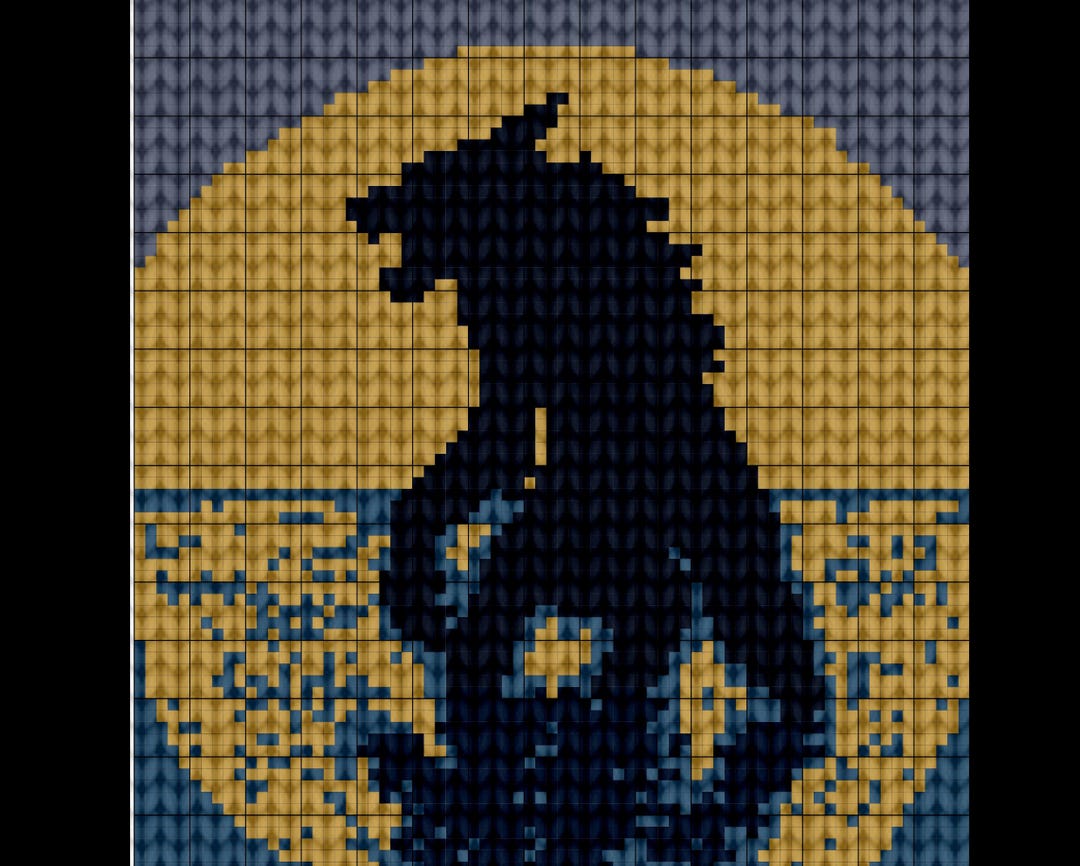 Werewolf and Moon Tapestry Crochet Pattern - Cryptid Monster Wall ...