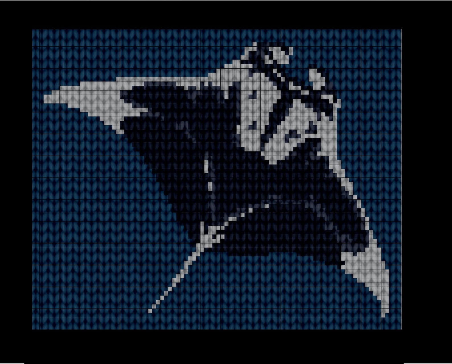 Manta Ray Tapestry Crochet Pattern - Stingray Nature Deep Sea Ocean ...