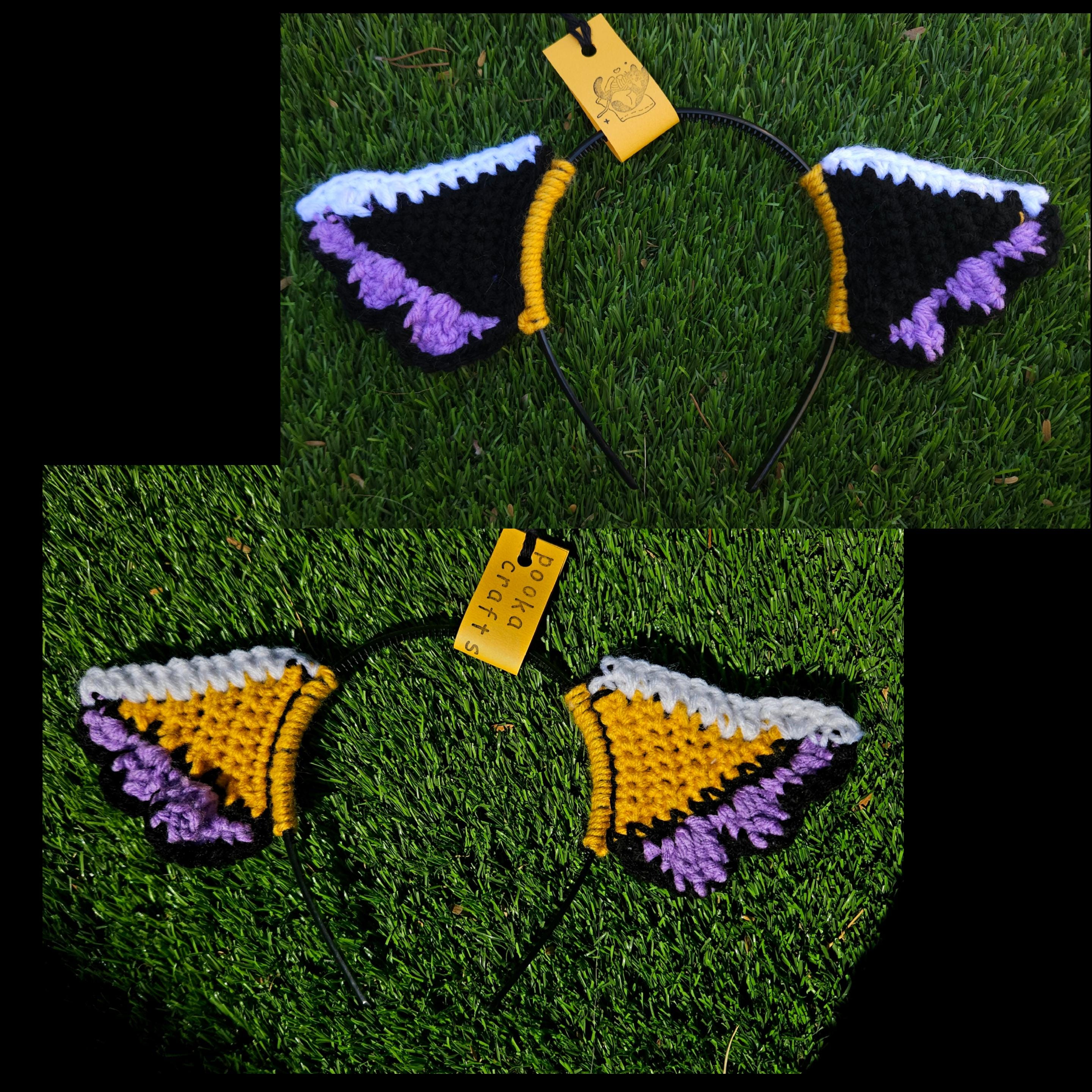 Pride Ears Headband Handmade Crochet LGBTQ Trans Bisexual Ace Pan Gay ...