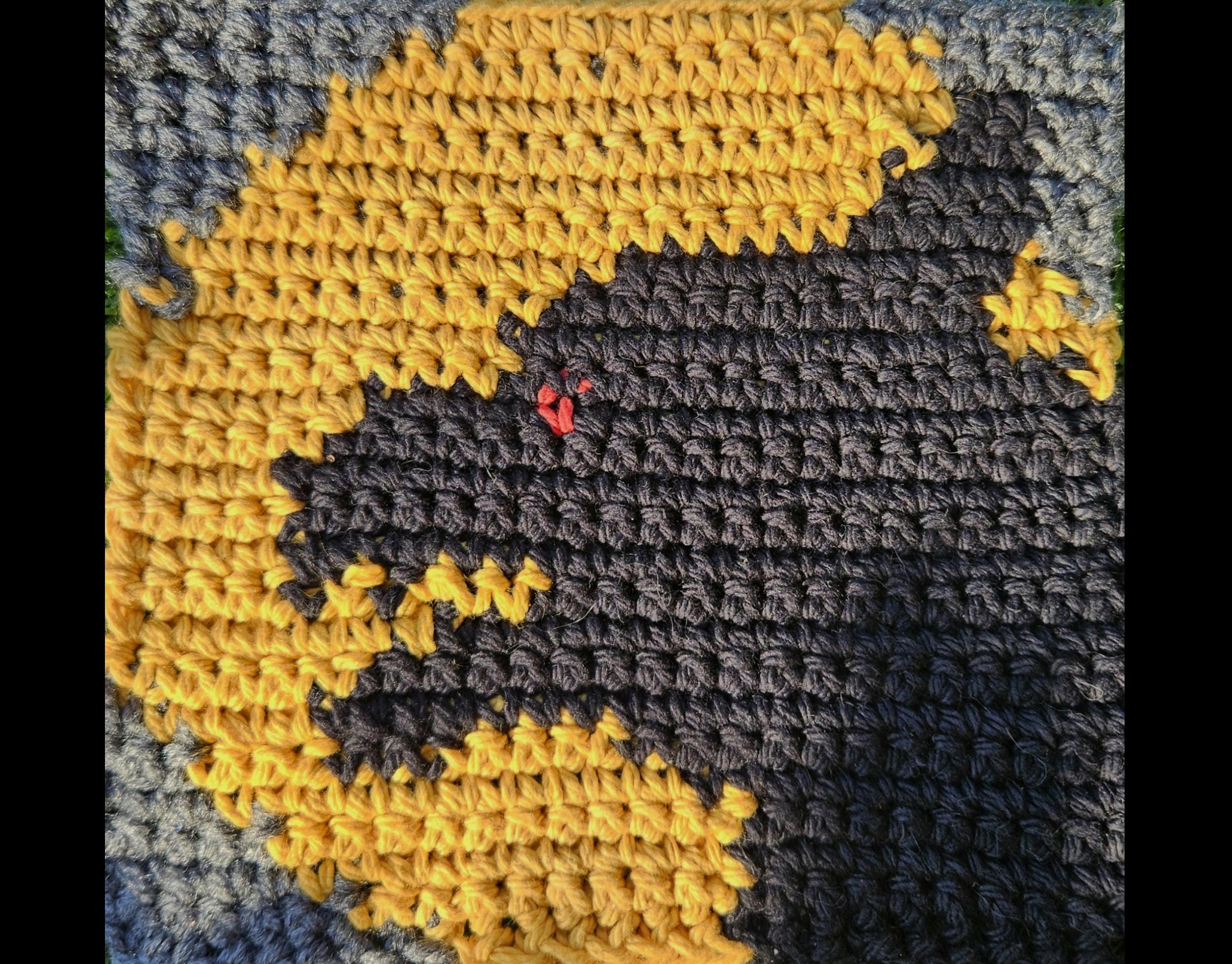 Werewolf Tapestry Crochet Pattern: Cryptid Granny Square (digital ...