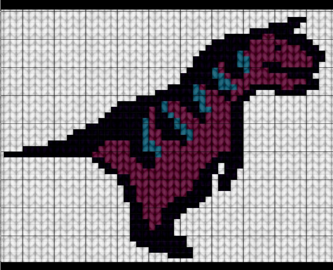 Carnotaurus Dinosaur Tapestry Crochet Pattern Purple Dinosaur T-rex ...