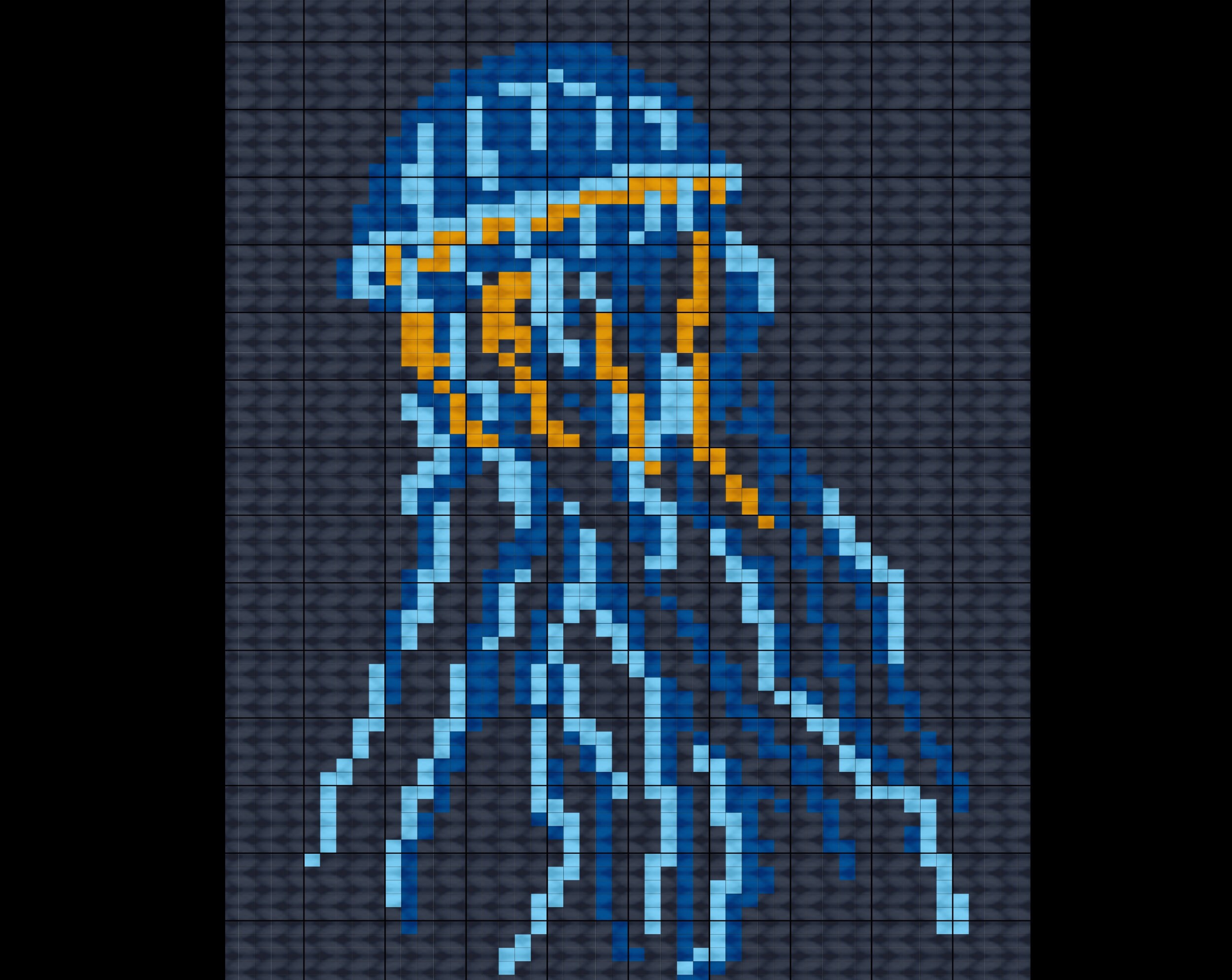 Blue Gold Jellyfish Crochet Tapestry Wall Hanging Pattern Beginner How ...