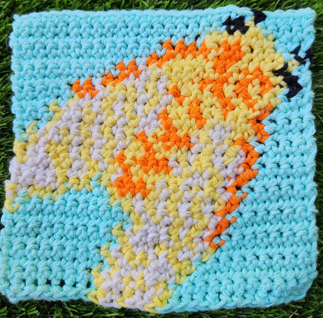 Yellow Monday Cicada Tapestry Crochet Pattern - Beginner Easy Wall ...