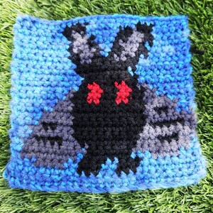 Mothman Tapestry Crochet Pattern: Cryptid Granny Square (digital ...