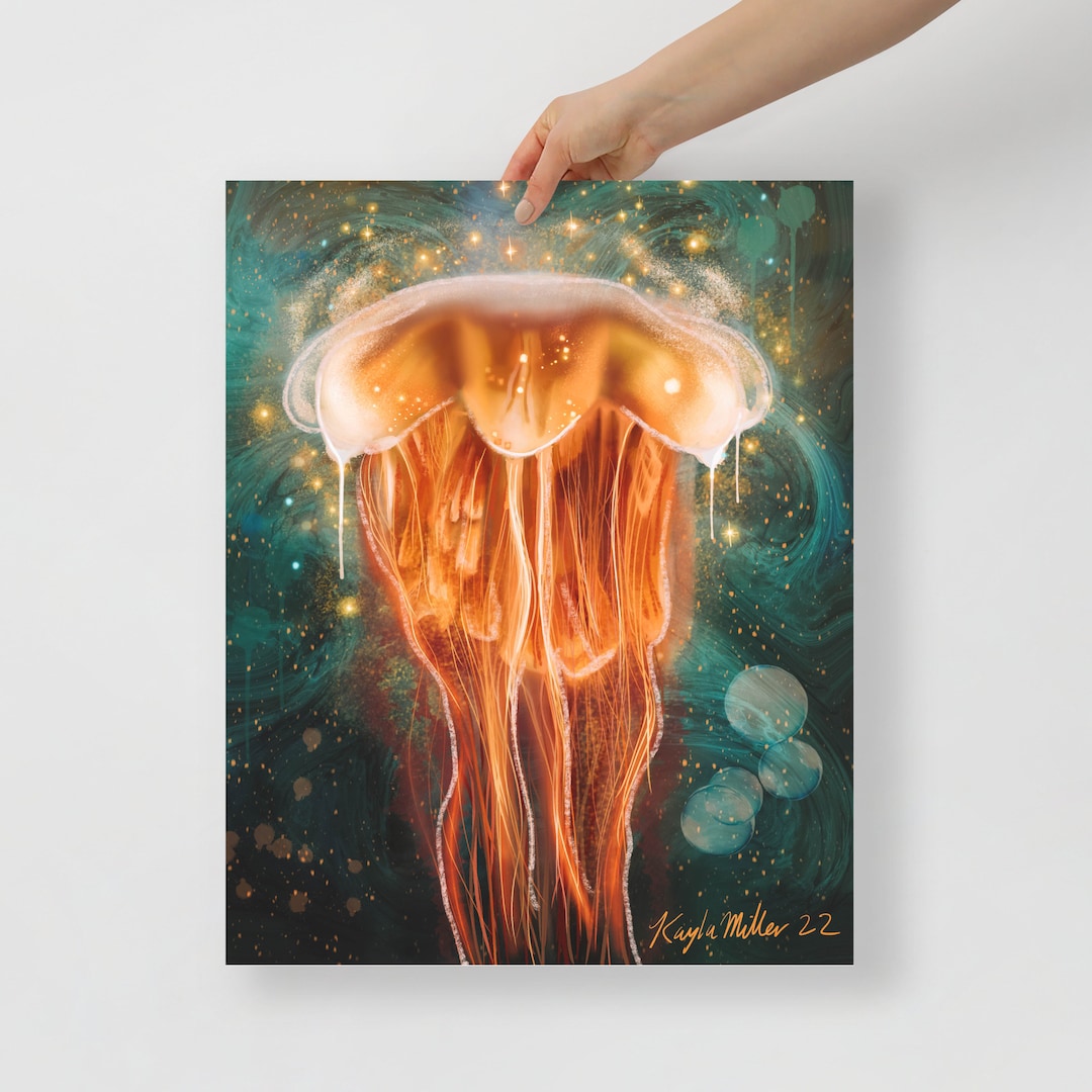 Magical Jellyfish Jellyfish Art Lions Mane Jellyfish - Etsy