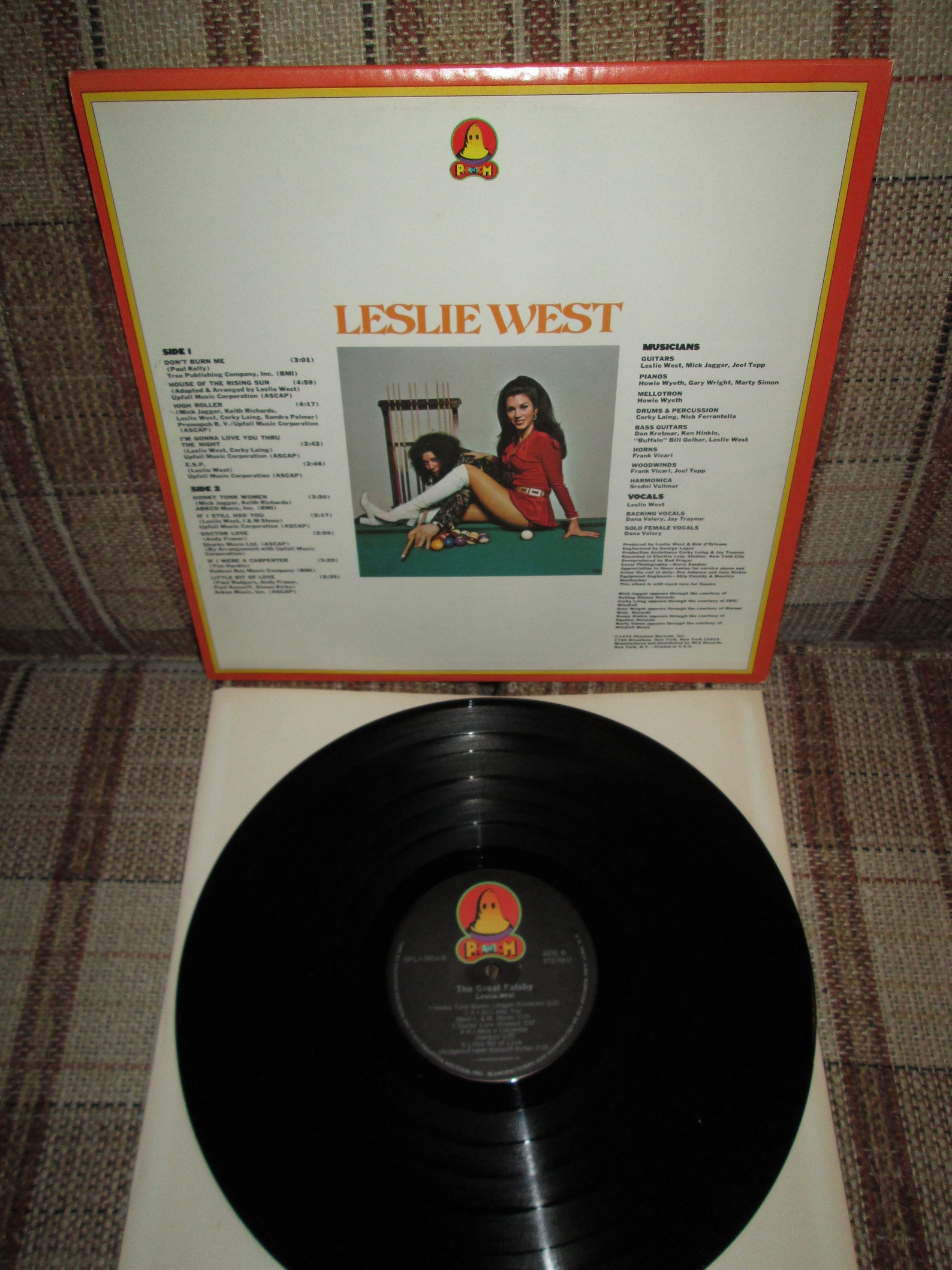 Leslie West -the Great Fatsby on ORIGINAL Label Phantom Records BPL1 ...
