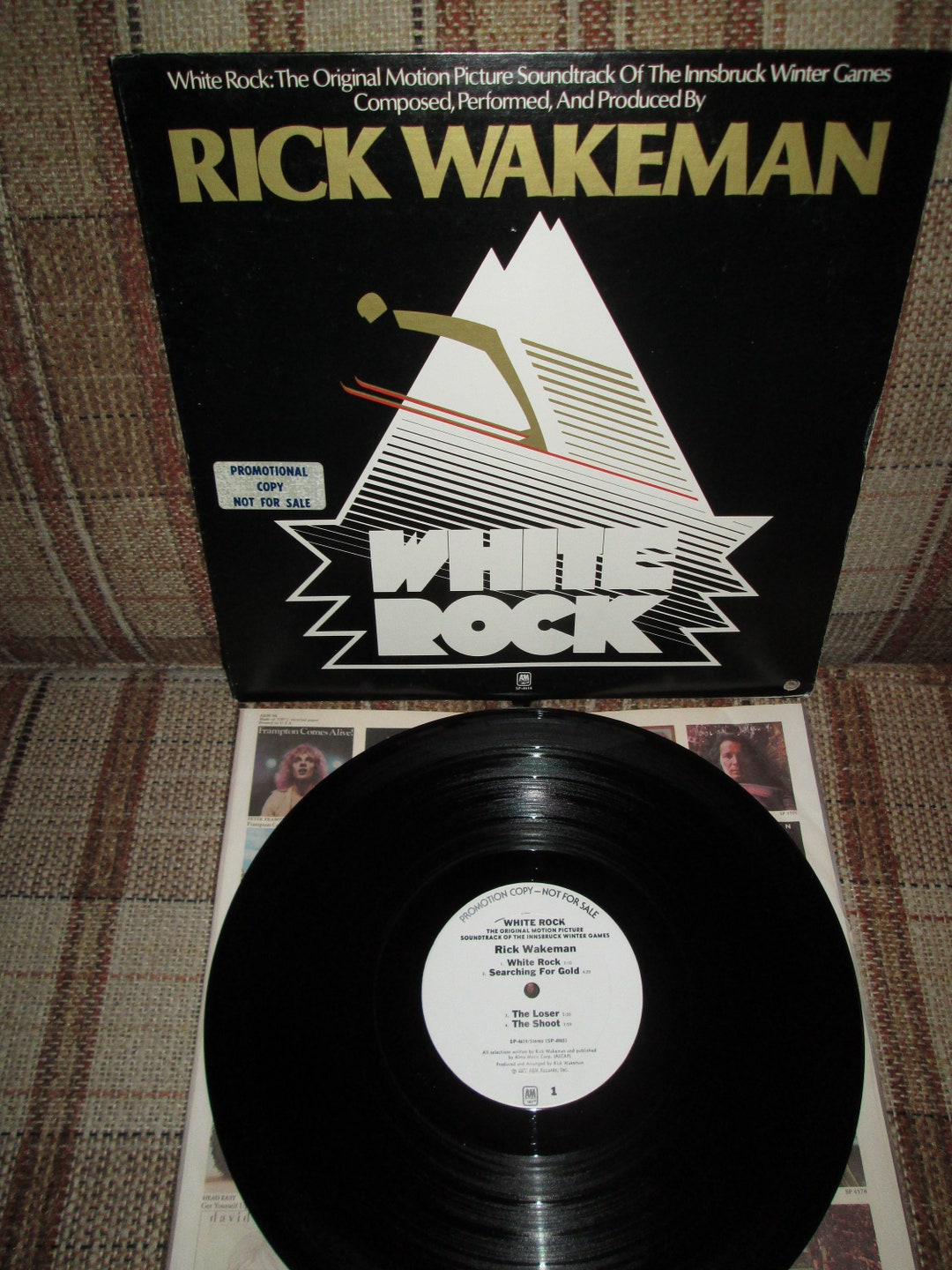Rick Wakeman -white Rock Orig. Sndtrk. WHITE LABEL Promo on A&M Records ...