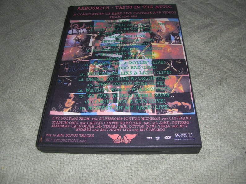 Aerosmith -tapes in the Attic-compilation Dvd of Rare Live and Studio ...
