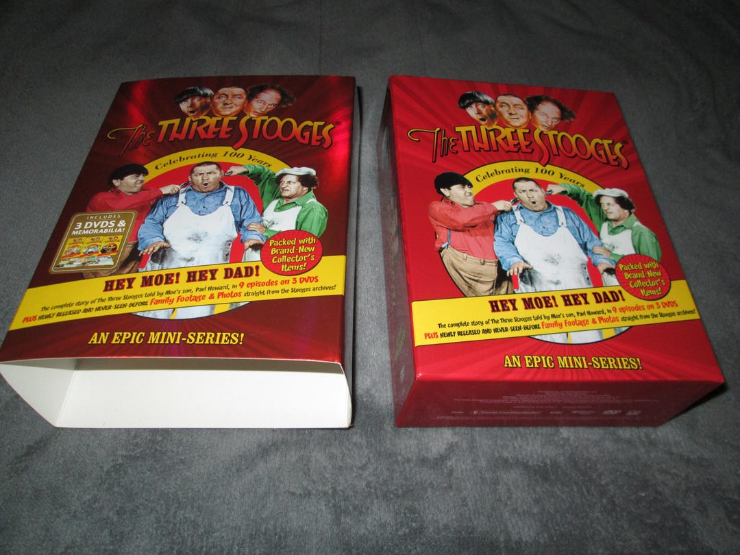 The Three Stooges hey Moe, Hey Dad Official Factory Release 3 DVD Box ...