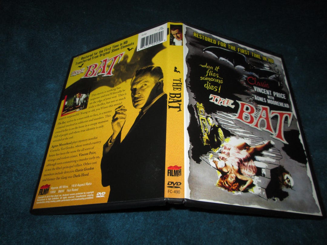 The Bat -restored in HD Official Factory Release DVD on Film Chest FC ...