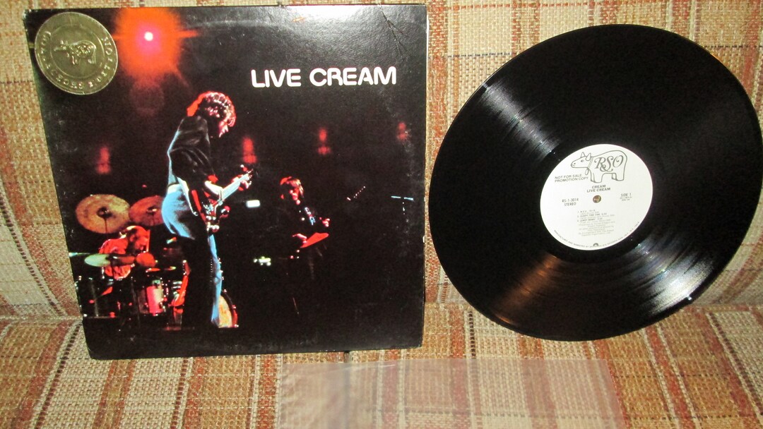 Cream -live Cream 1970 Vinyl LP on Rso Records RS-1-3014 White Label ...