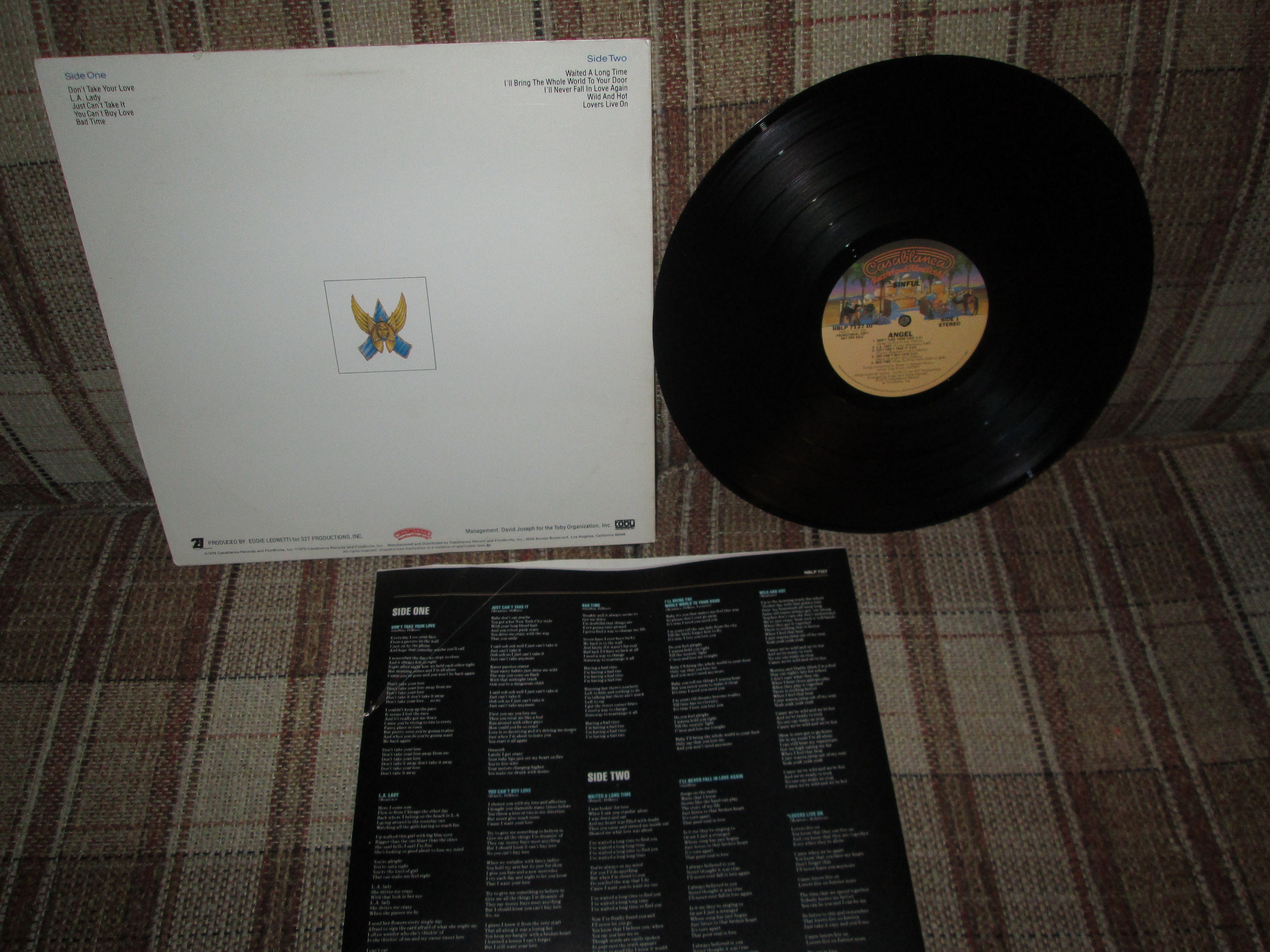 Angel sinful 1979 Vinyl LP on Casablanca Records NBLP 7127 DJ - Etsy