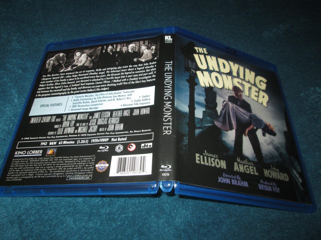 The Undying Monster -official Factory Blu-ray Disc on Kino Lorber ...