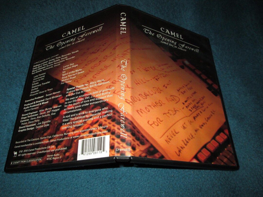 Camel the Opening Farewell Live in Concert RARE Official Release DVD on ...
