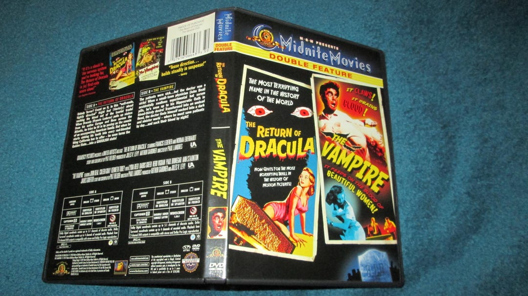 The Return of Dracula/the Vampire original Issue Midnite Movie Double ...